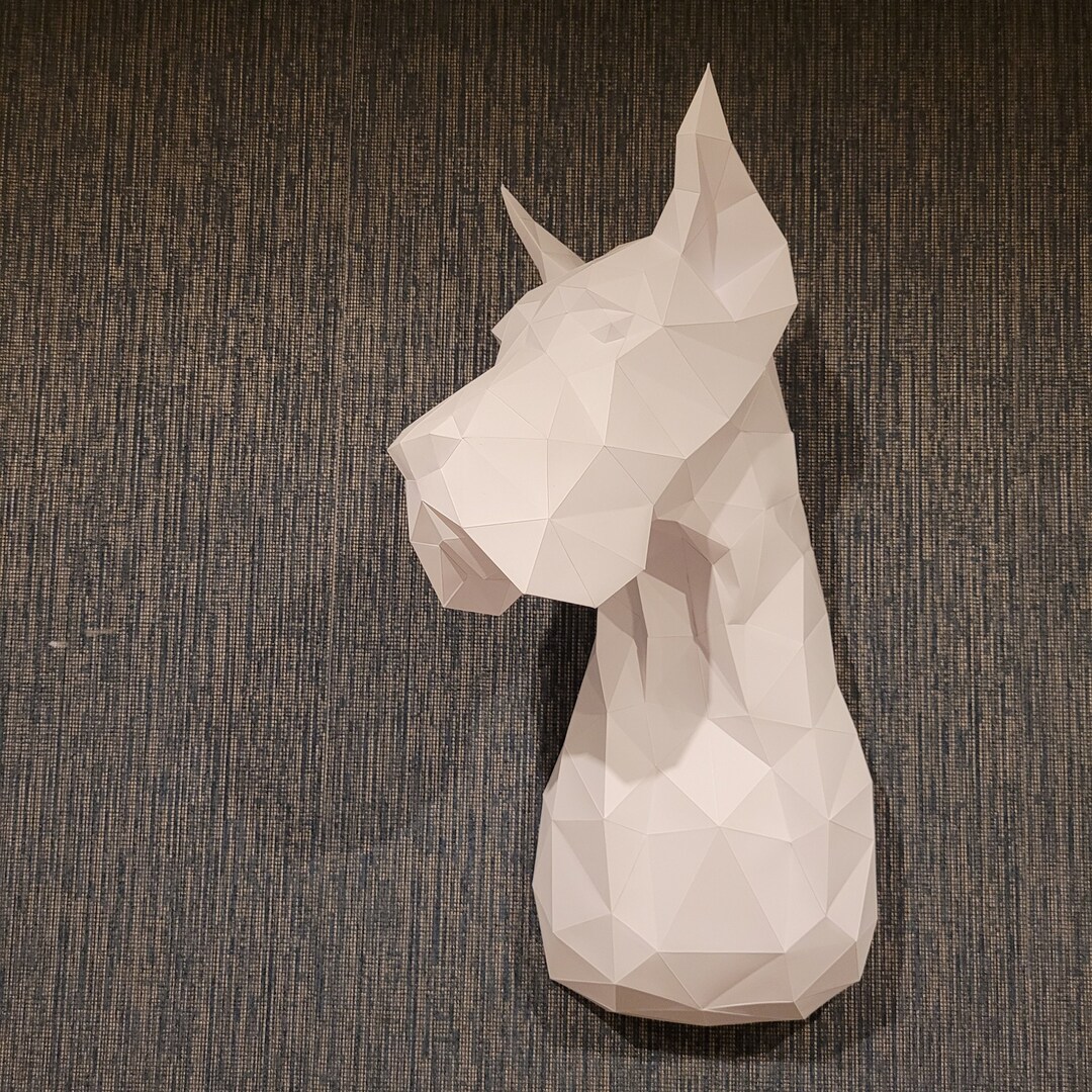 Great Dane in 3D Papercraft. Build Your Own Paper Sculpture From a PDF ...