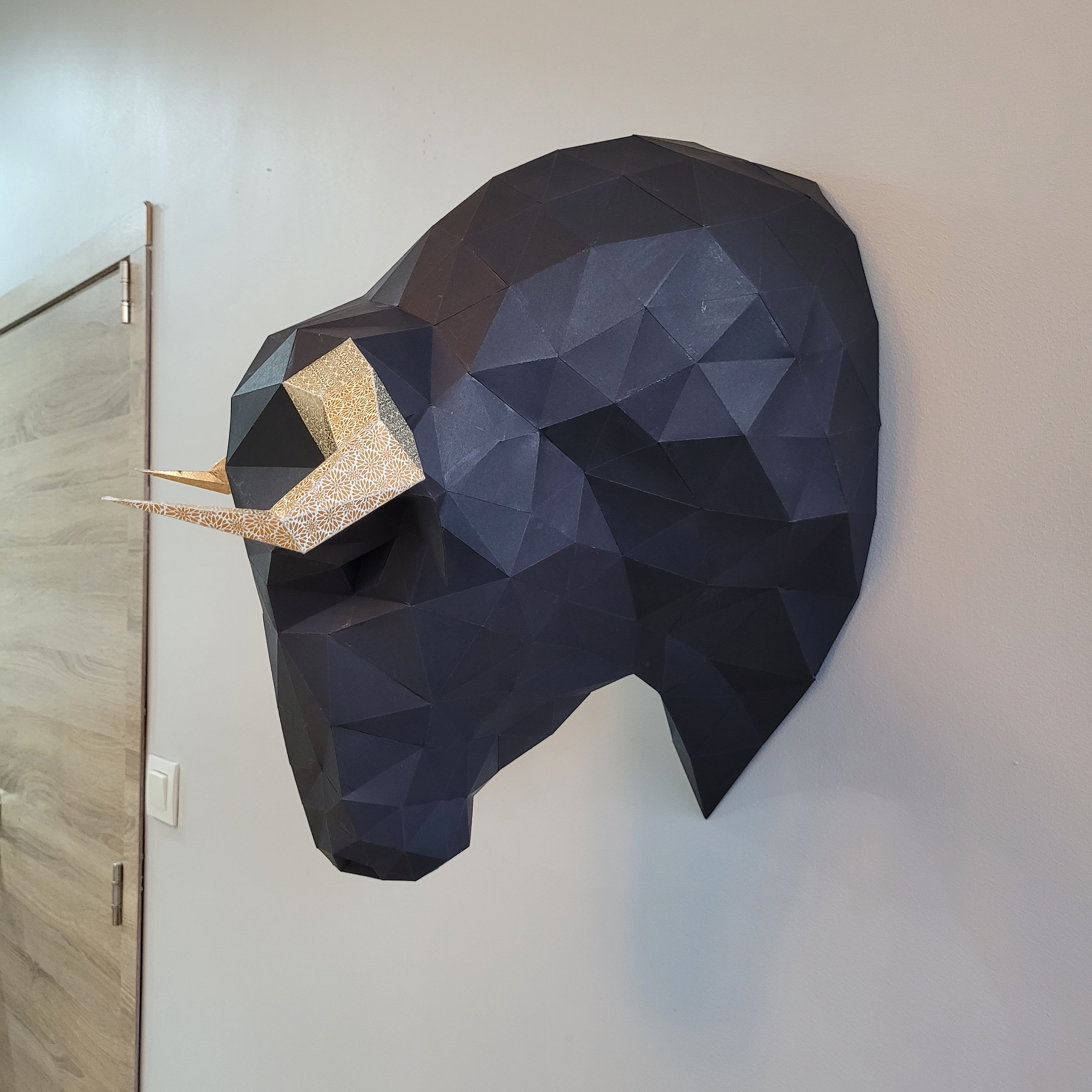 Bull in 3D Papercraft. Build Your Own Paper Sculpture From a PDF ...