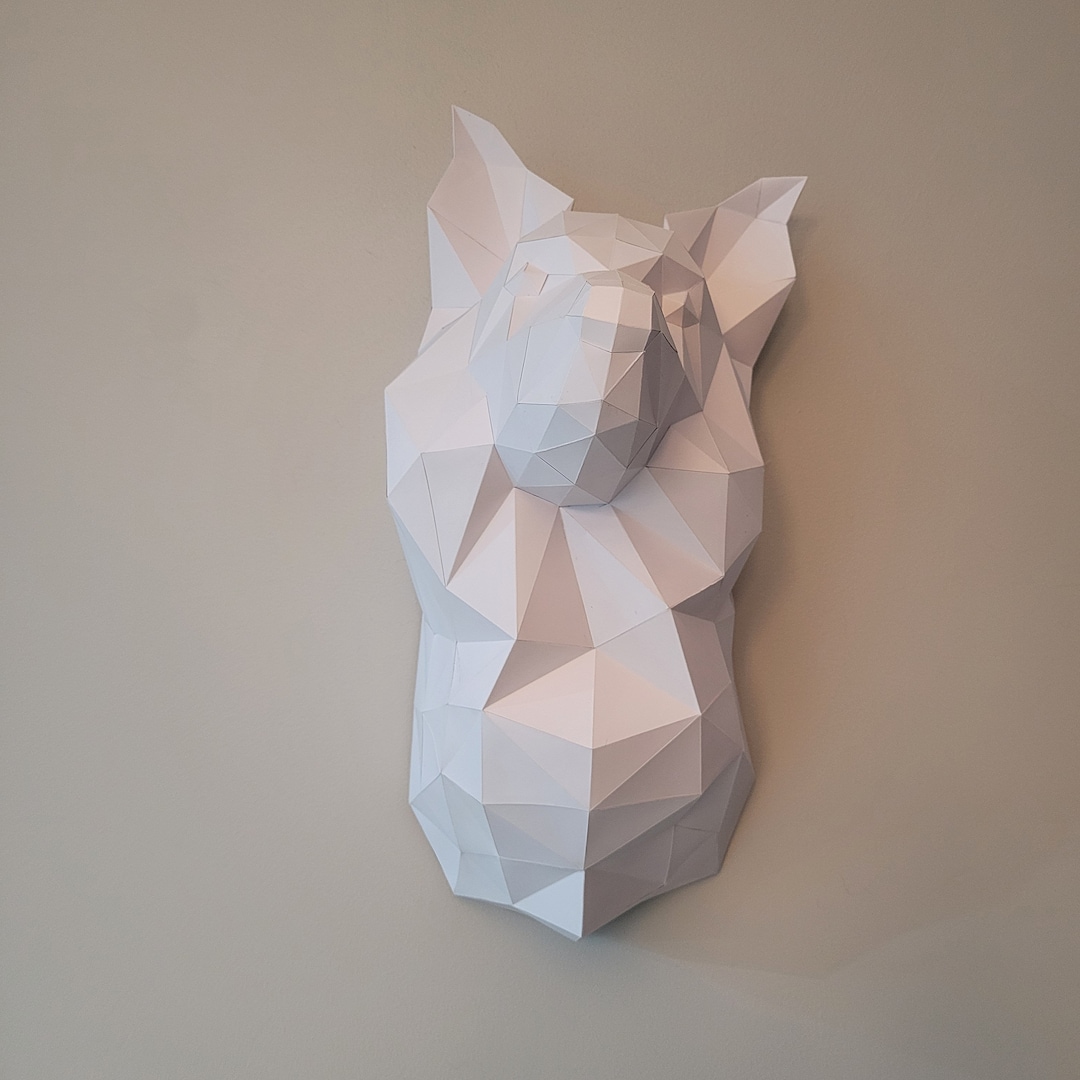 Border Collie Papercraft 3D. Build Your Own Paper Sculpture From a PDF ...