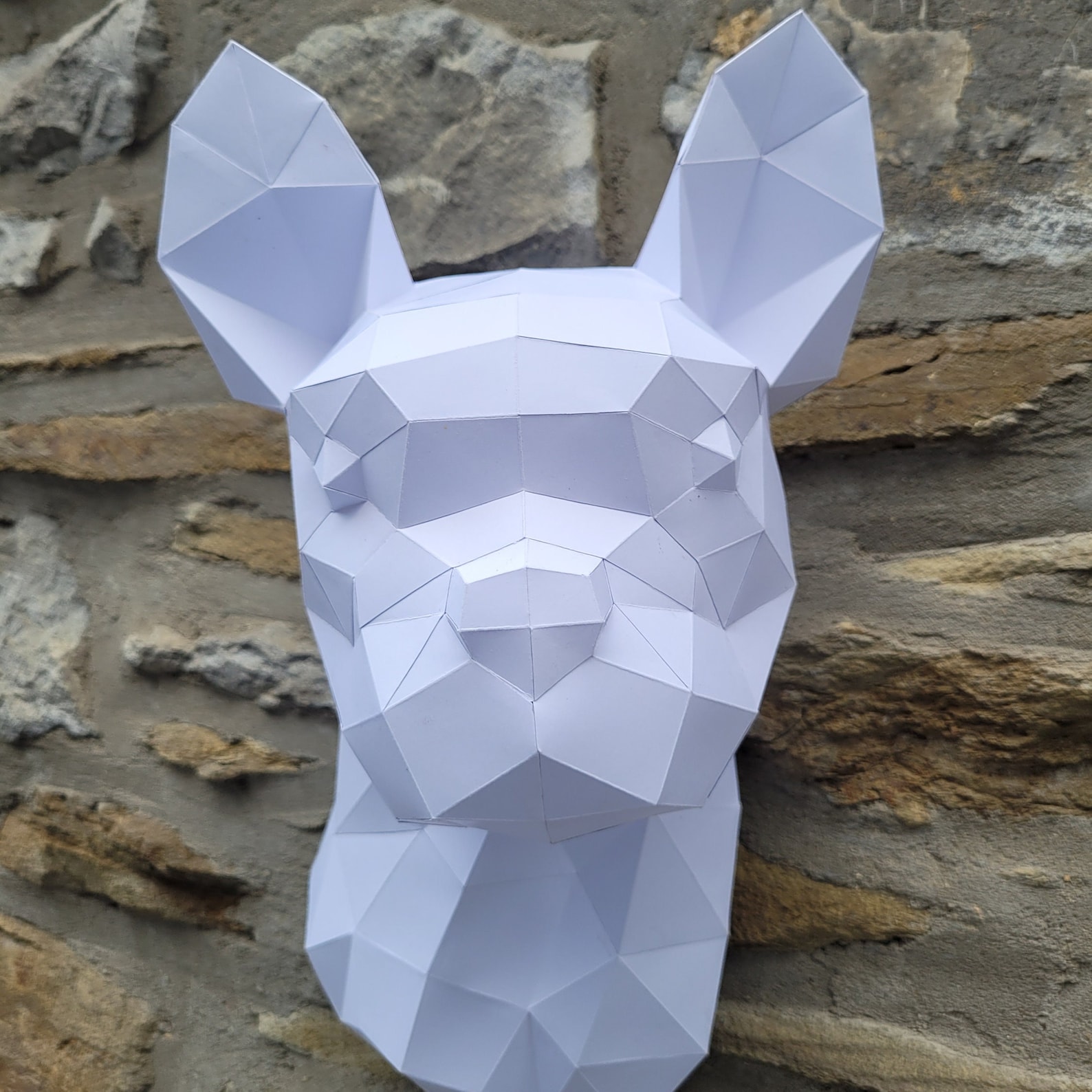 3D Papercraft French Bulldog. Build Your Own Paper Sculpture - Etsy