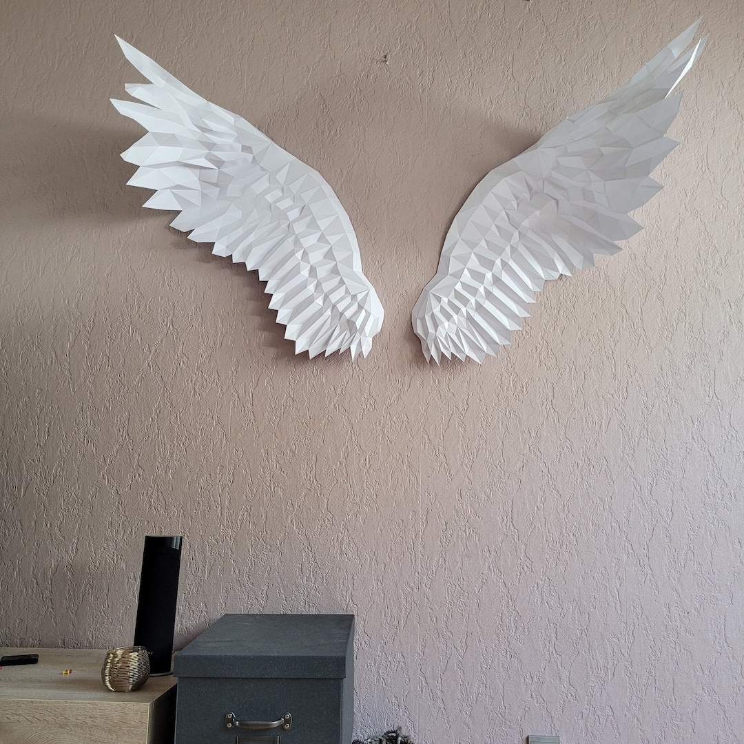 3D Papercraft Wings. Build Your Own Paper Sculpture From a PDF Download ...