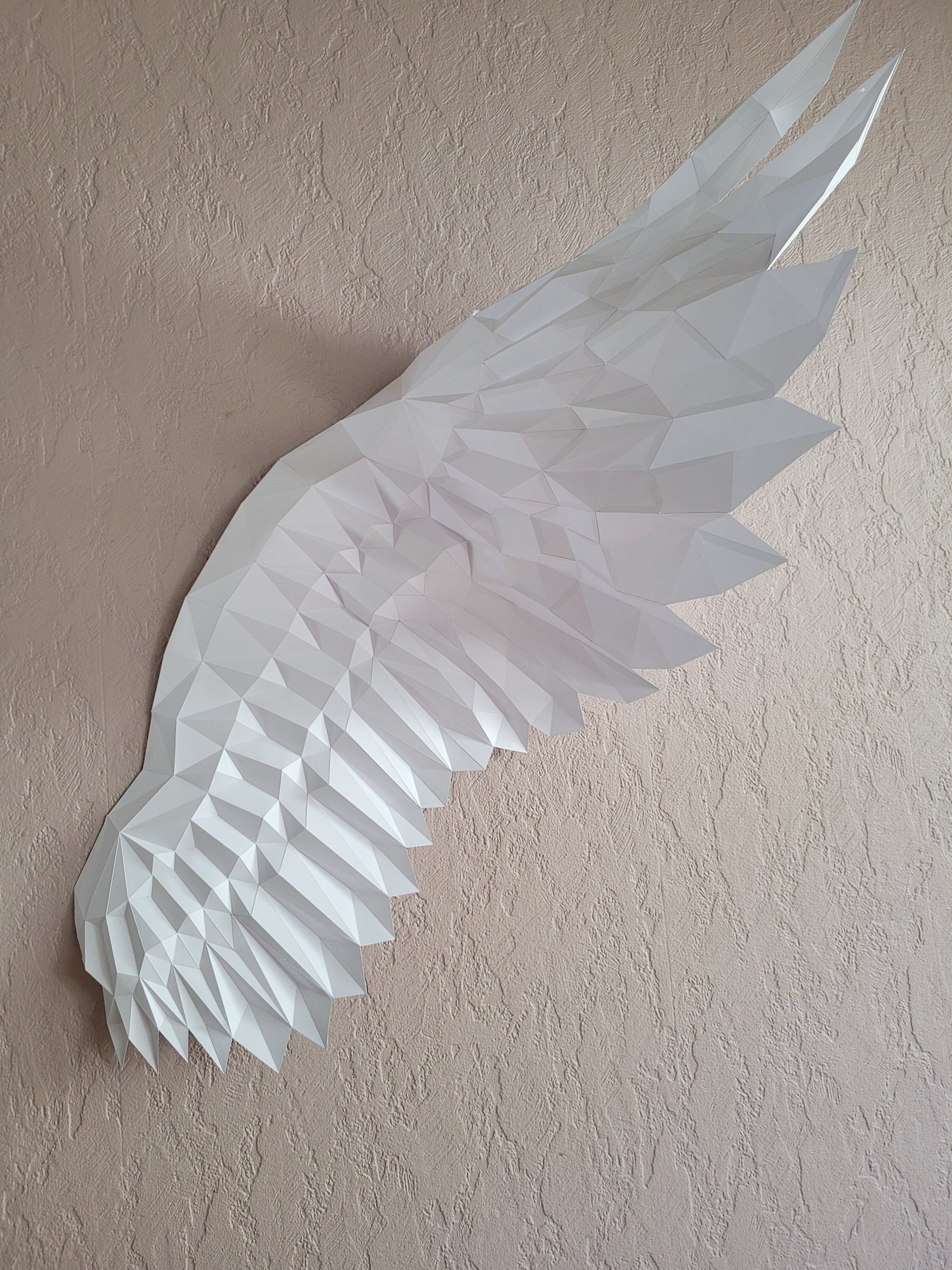 3D Papercraft Wings. Build Your Own Paper Sculpture From a PDF Download ...