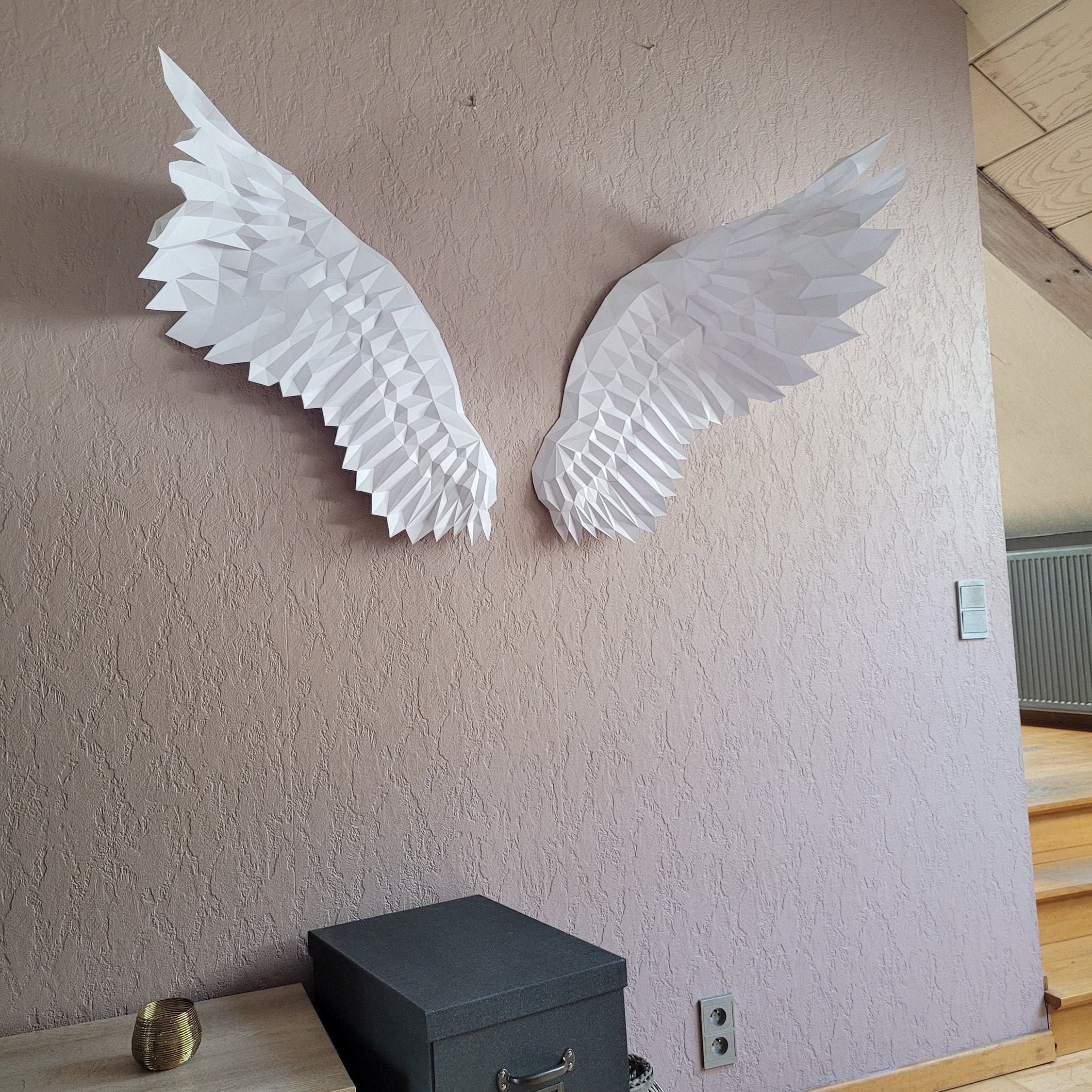 3D Papercraft Wings. Build Your Own Paper Sculpture From a PDF Download ...