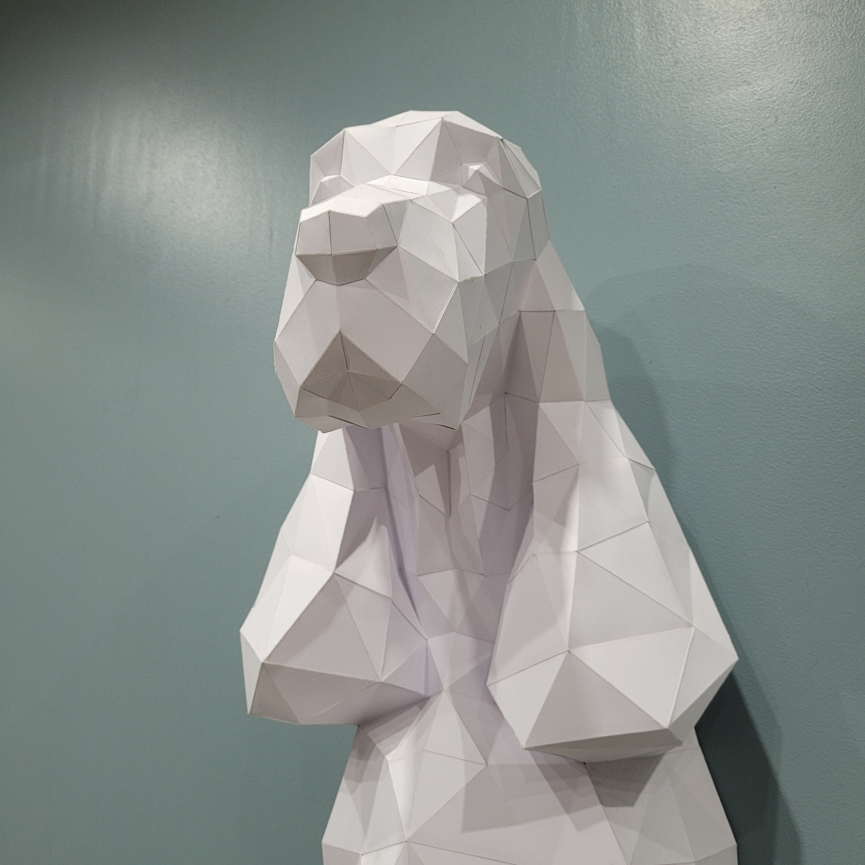 English Cocker Spaniel in 3D Papercraft. Build Your Own Paper Sculpture ...