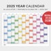 2025 Year Calendar PDF and Excel Doc | Printable and Editable Calendar ...