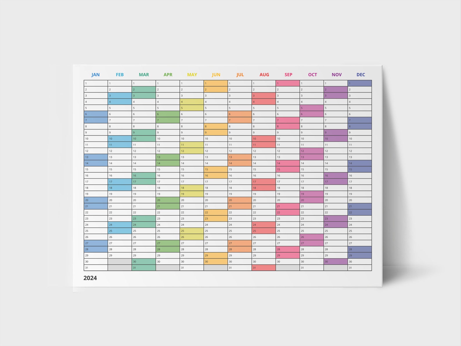 Jaarkalender 2024 PDF en Excel doc Afdrukbare en bewerkbare - Etsy België Jaarkalender 2024 PDF en Excel doc Afdrukbare en bewerkbare - Etsy België