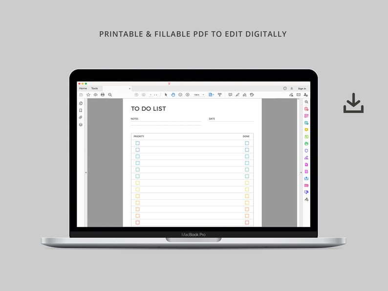 To Do List | Printable / Editable PDF | Planner | Work List | A4 & US Letter | Daily Schedule ...