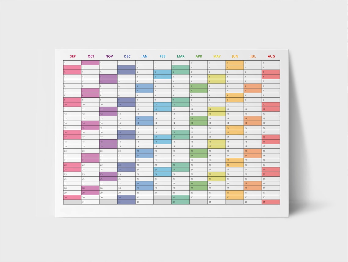 2025 Year Calendar PDF and Excel Doc | Printable and Editable Calendar ...