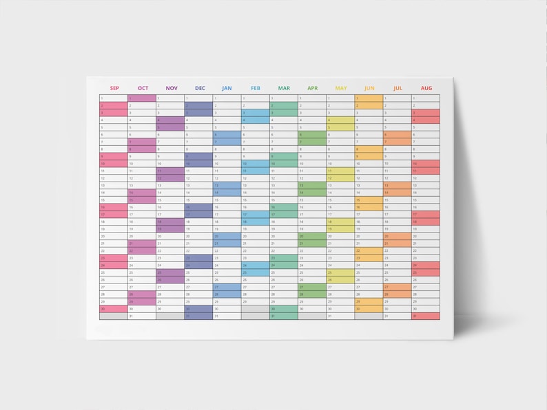 2025 Year Calendar PDF and Excel Doc | Printable and Editable Calendar ...