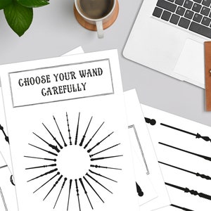 Wand Silhouettes Svg Eps Pdf Png Files | Wizard Wand Outlines | Wand ...