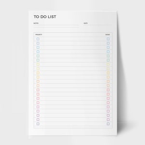 To Do List | Printable / Editable PDF | Planner | Work List | A4 & US ...