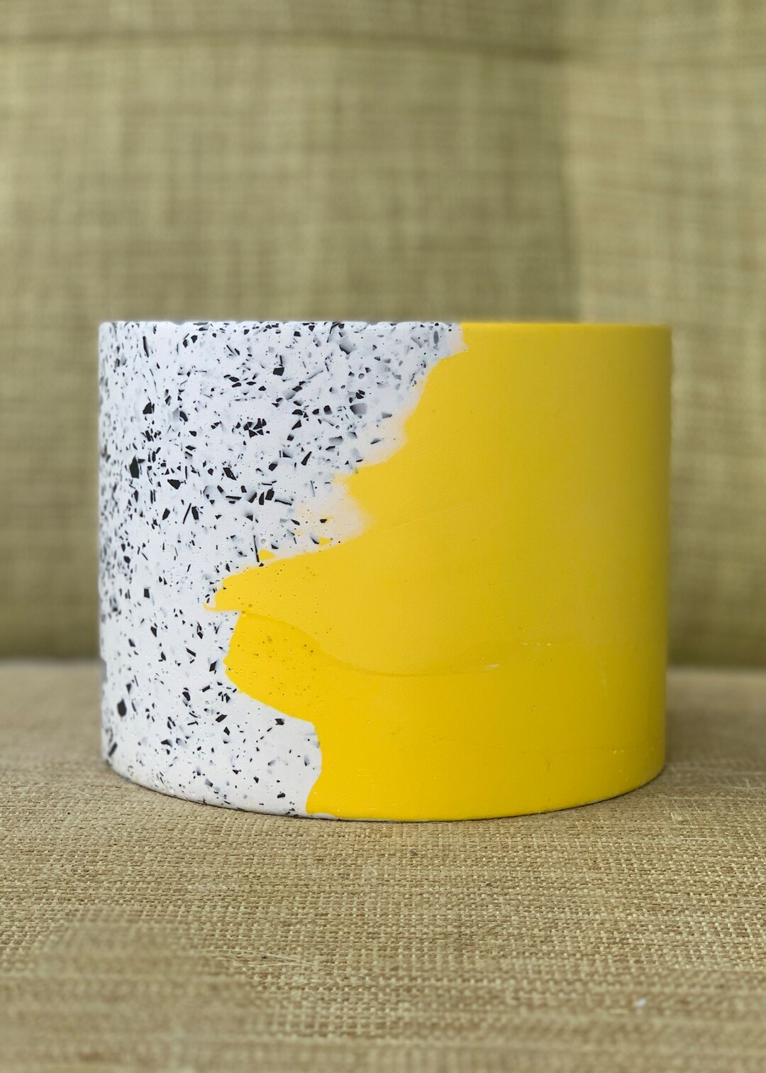 Terrazzo Two-tone Tony Plant Pot - Etsy