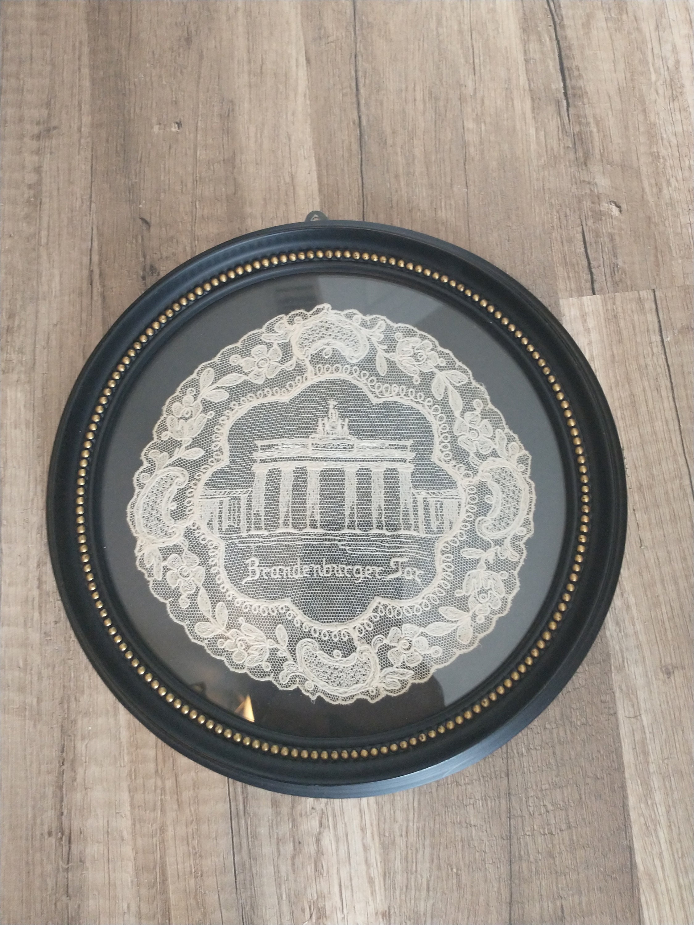 Framed Lace Doily of the Brandenburg Gate - Etsy