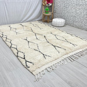 Moroccan Berber Rug Beni Ourain Rug All Wool Berber Rug Custom Area Rug ...
