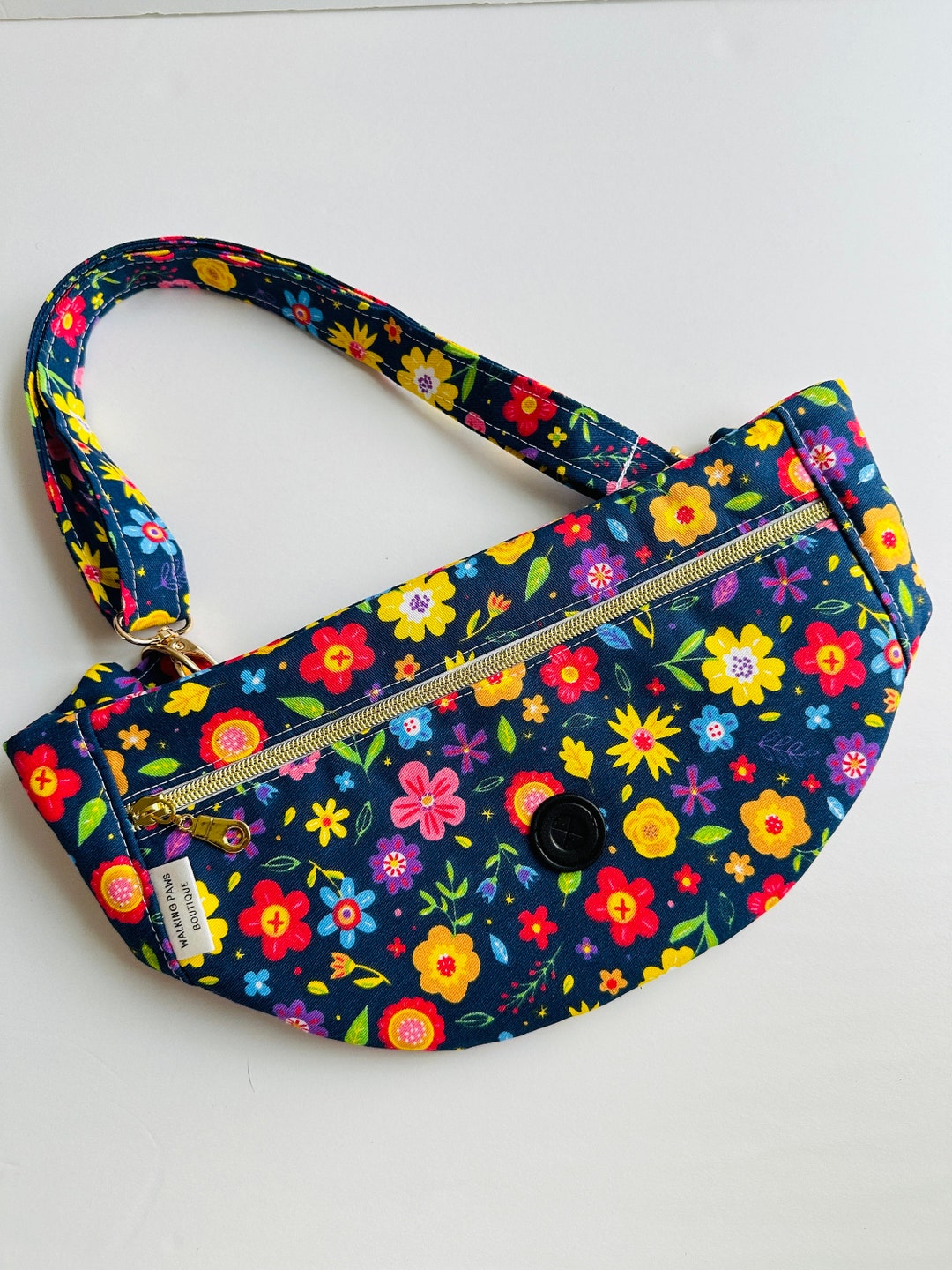 Botanical Floral Fanny Pack, Fabric Crossbody Fanny, Flowers Canvas ...