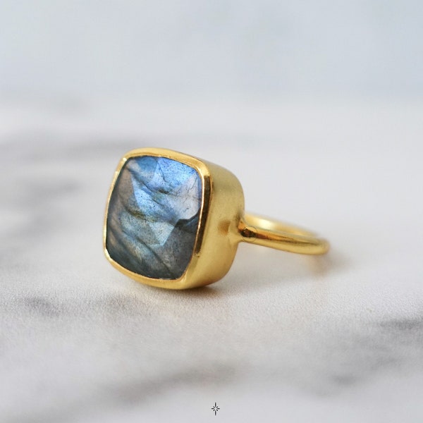 Big Square Stone Ring - Etsy