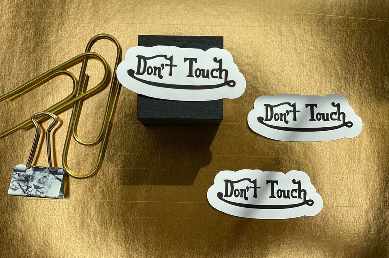Don't Touch Sticker Bold Warning Labels for Personal Items, Laptops ...