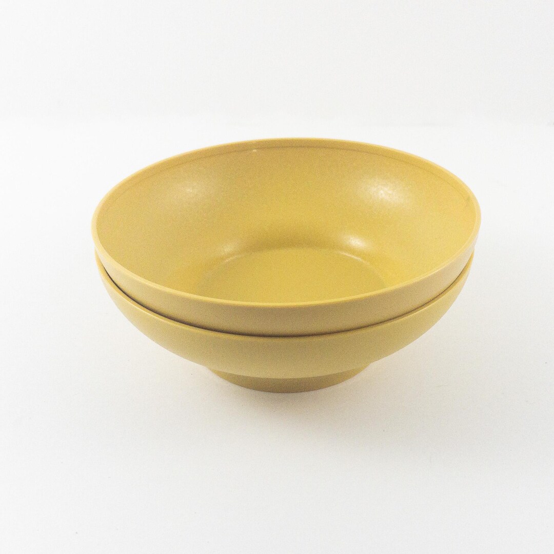 Vintage Tupperware Bowls. Set of 2 Mustard Yellow Tupperware Cereal ...