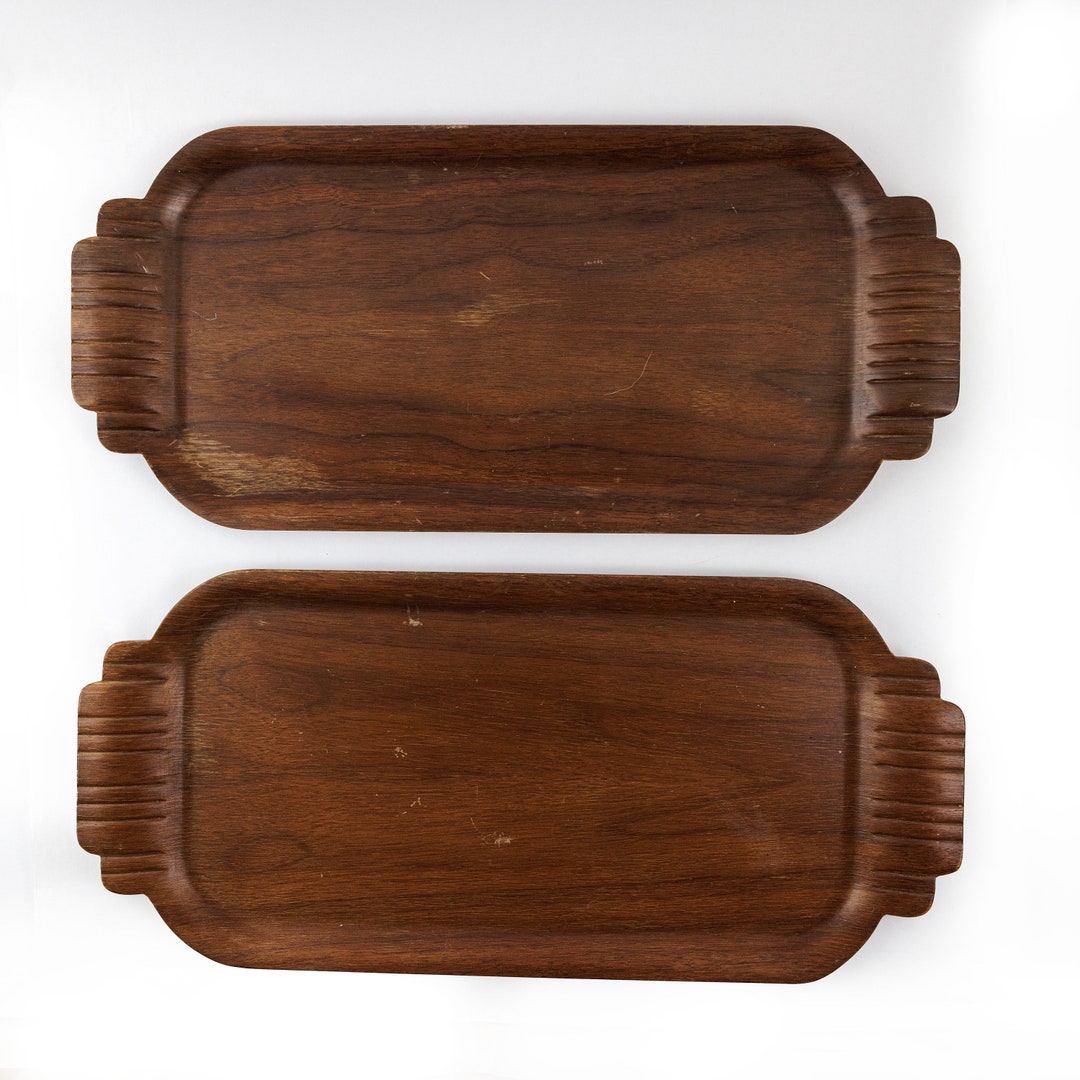 Mid-century Vintage Laminated Wooden Trays. Toastmaster Hospitality ...