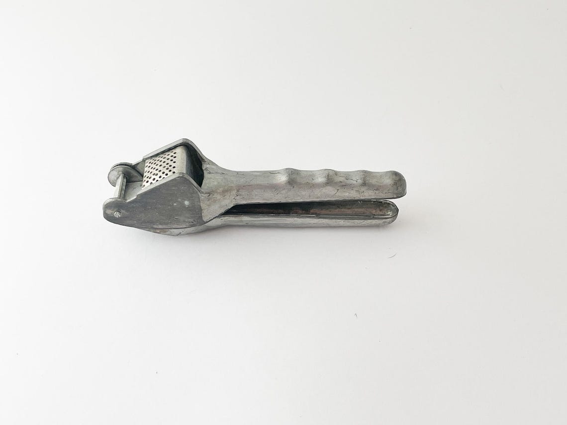 Vintage Garlic Press With Removable Press. Vintage Kitchen Utensil. - Etsy