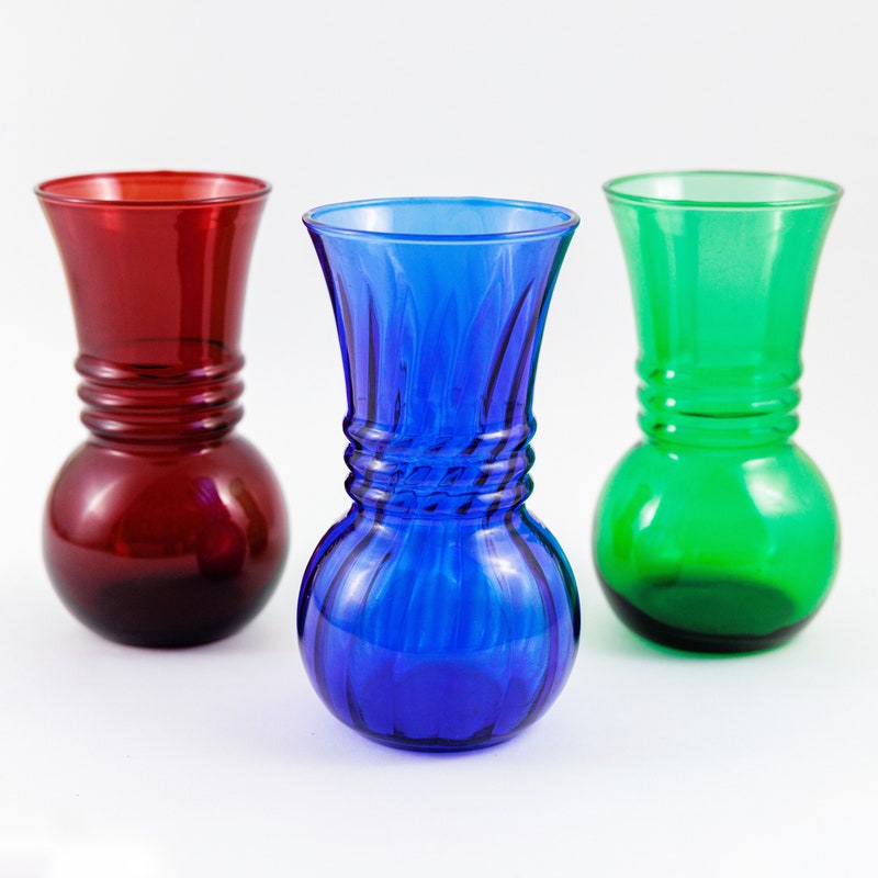 Colored Glass Vases - Etsy