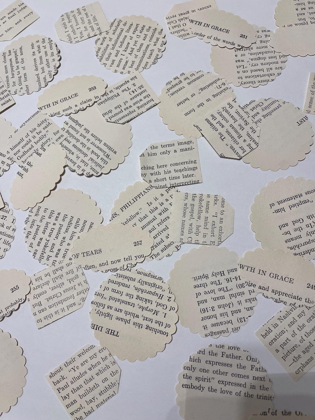 100 Vintage Book Page Cut Outs - Etsy Canada