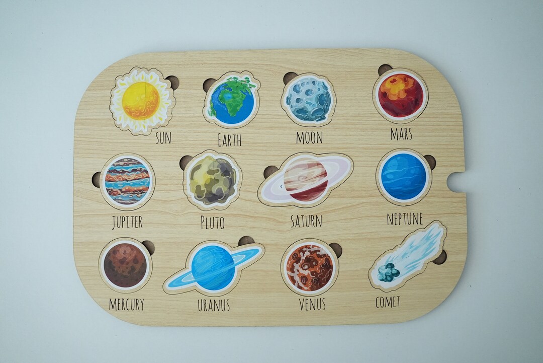 Puzzle for Sensory Flisat Bins, PLANETS Montessori Learning Activity ...