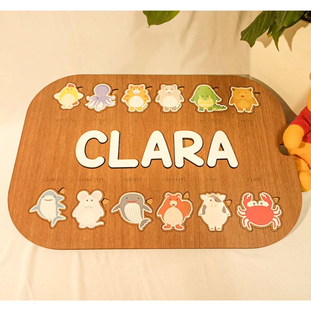 Personalized Montessori Puzzle Learning Activity Sensory Flisat Bins ...