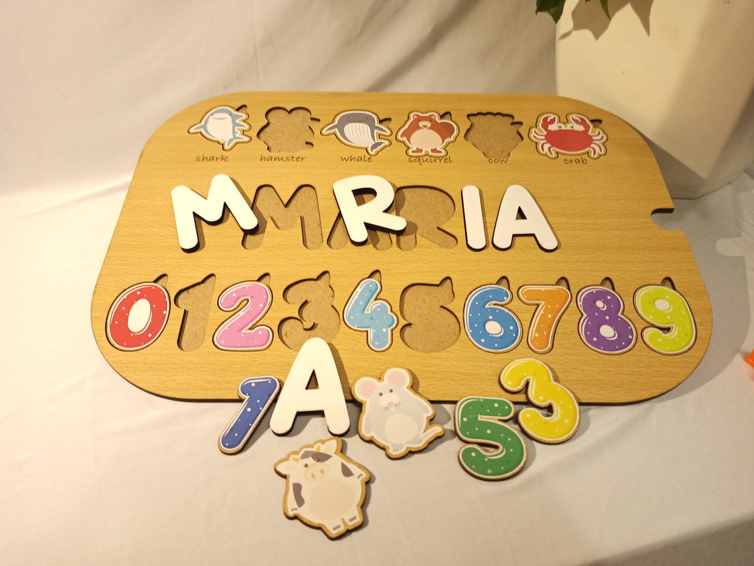 NUMBER and ANIMAL Personalized Montessori Learning Activity Sensory ...