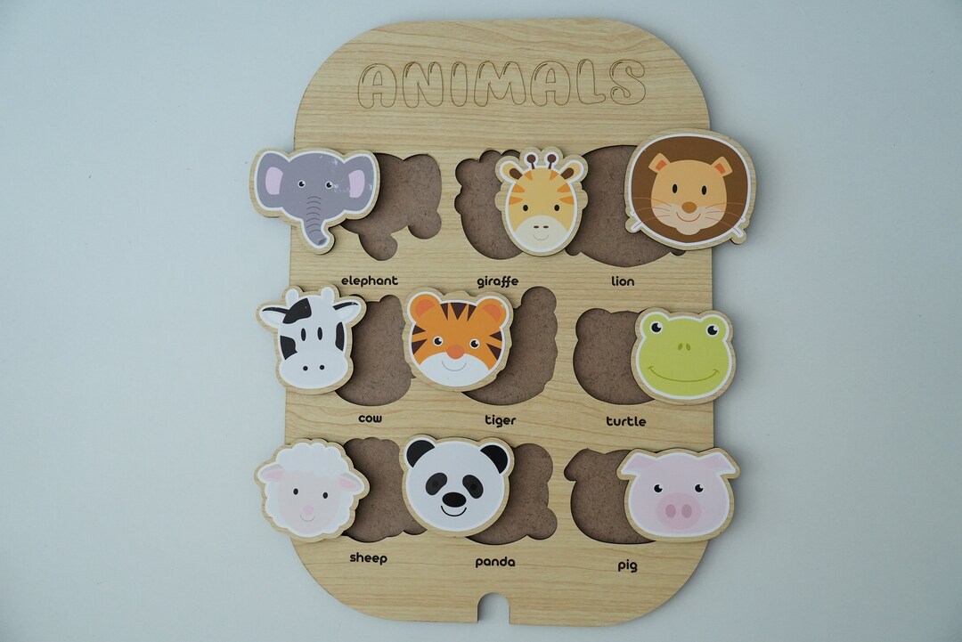 Puzzle for Sensory Bins, ANIMALS Montessori Learning Activity Flisat ...