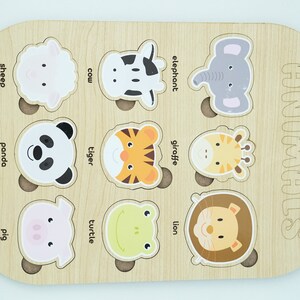 ANIMALS Montessori Learning Activity Sensory Flisat Bins Only Wooden ...