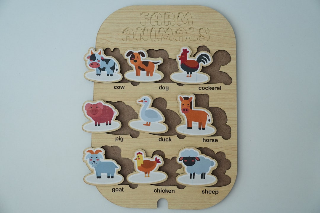 FARM ANIMALS Montessori Learning Activity Sensory Flisat Bins Only ...