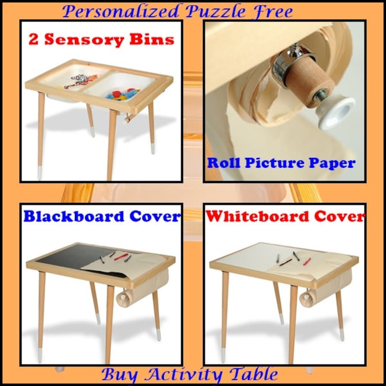 Activity Table With 6 Flisat Inserts Kids Sensory Ikea Bins - Etsy