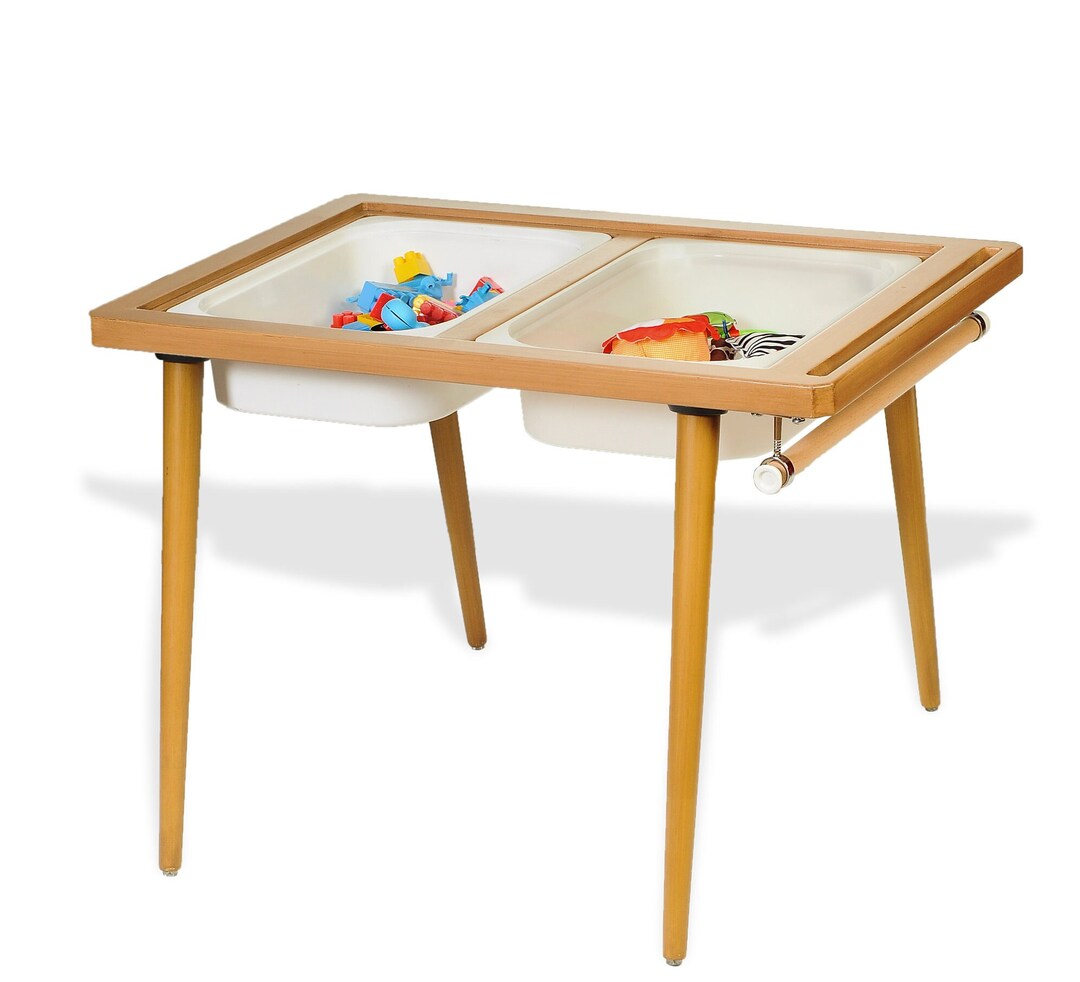 Brown Activity Sensory Wooden Play Table, Artist Kids, Drawing Paper ...