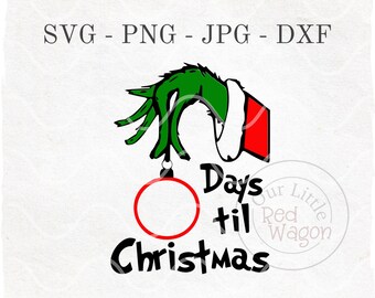 Grinch Christmas Countdown Svg | Etsy