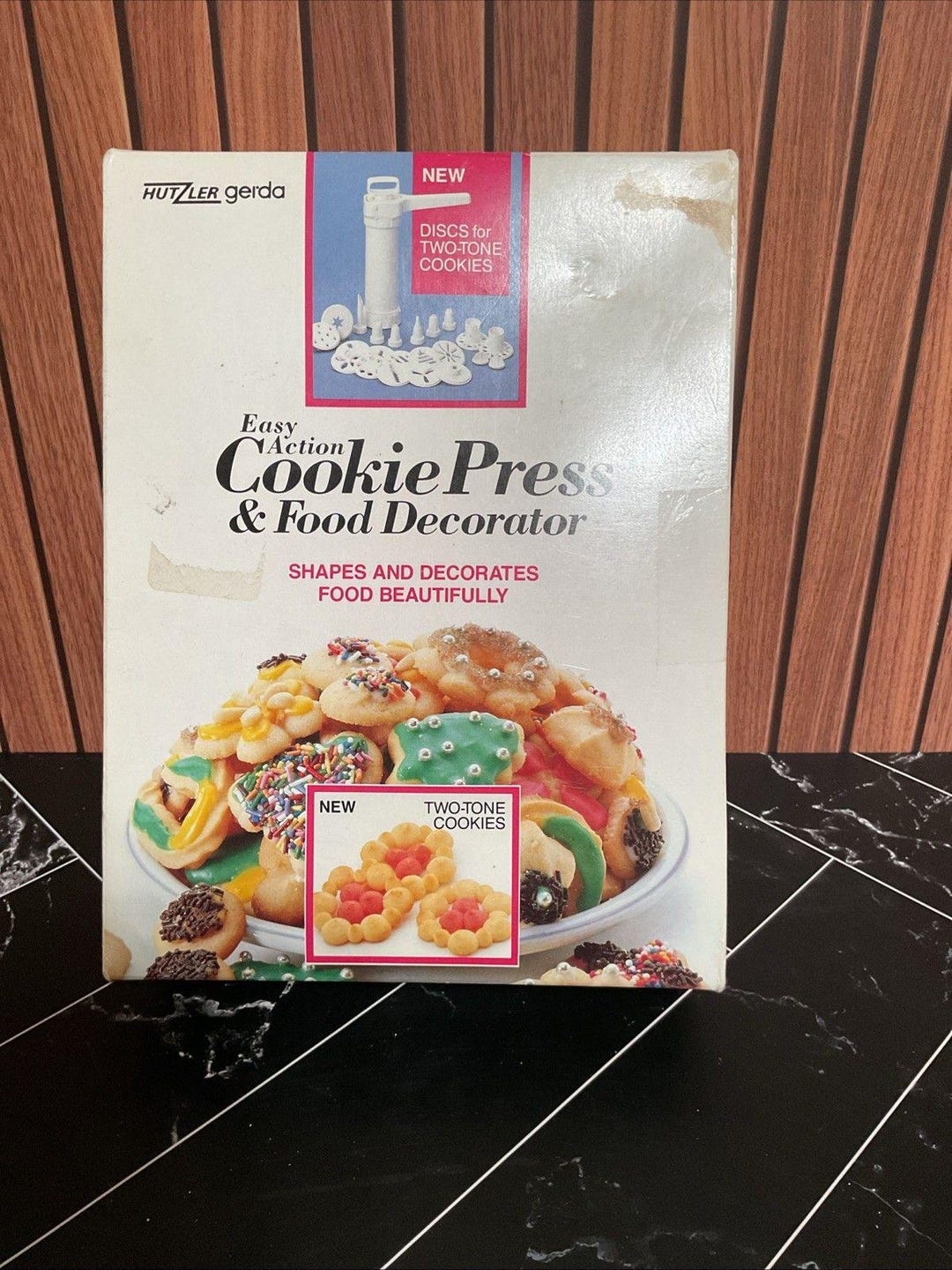 Vintage HUTZLER GERDA Easy Action Cookie Press & Food Decorator #695 W ...