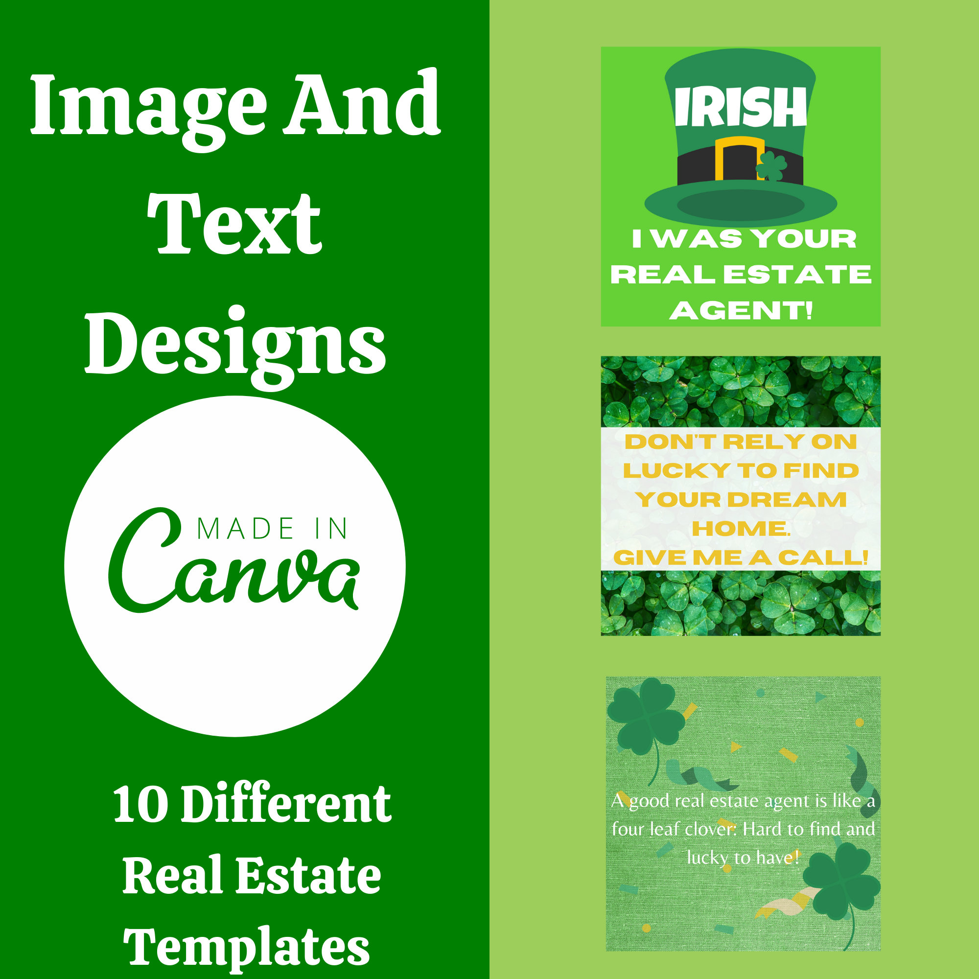 March Real Estate Post, St Pattys Day Real Estate Post, Editable Social ...