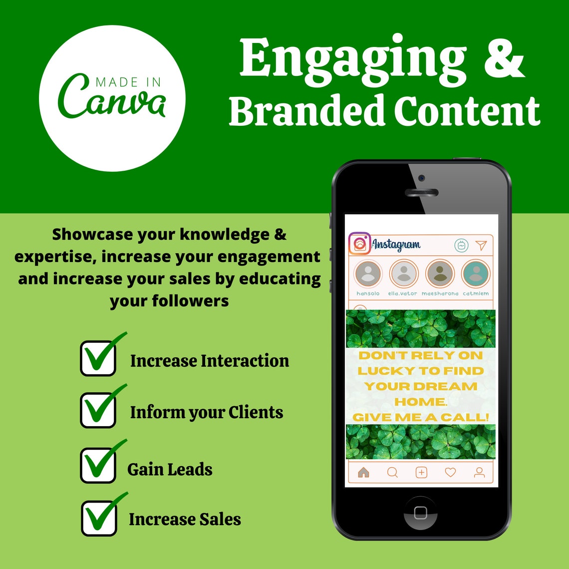 March Real Estate Post, St Pattys Day Real Estate Post, Editable Social ...