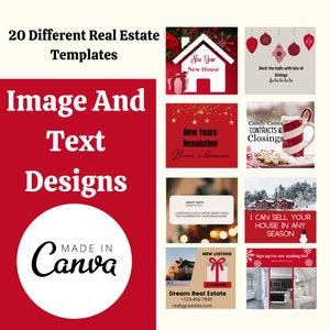 Christmas Real Estate Instagram Posts, Real Estate Marketing Canva ...
