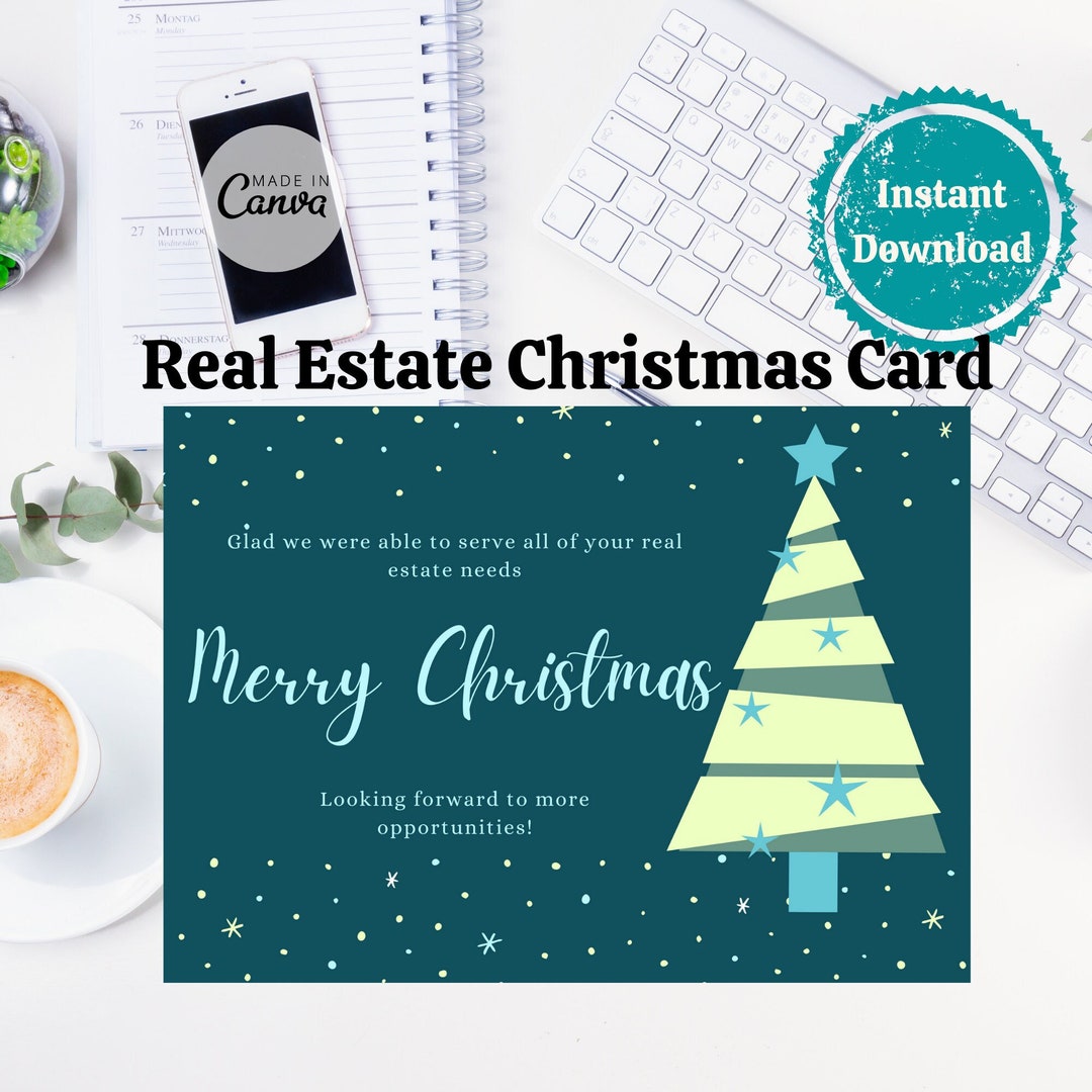 Real Estate Holiday Card, Realtor Christmas Card, Realtor Holiday ...