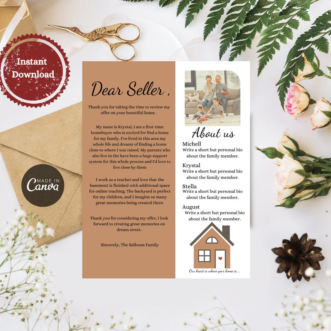 Editable Home Buyer Letter Template, Real Estate Love Letter Template ...