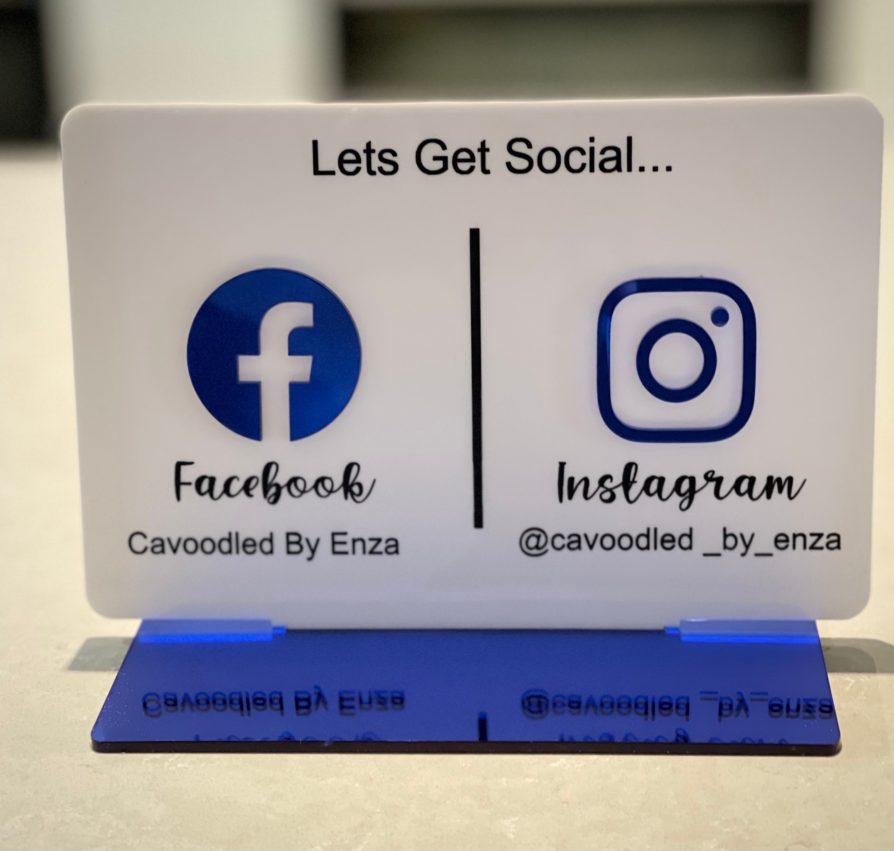 Acrylic Customised Social Media Signs - Etsy
