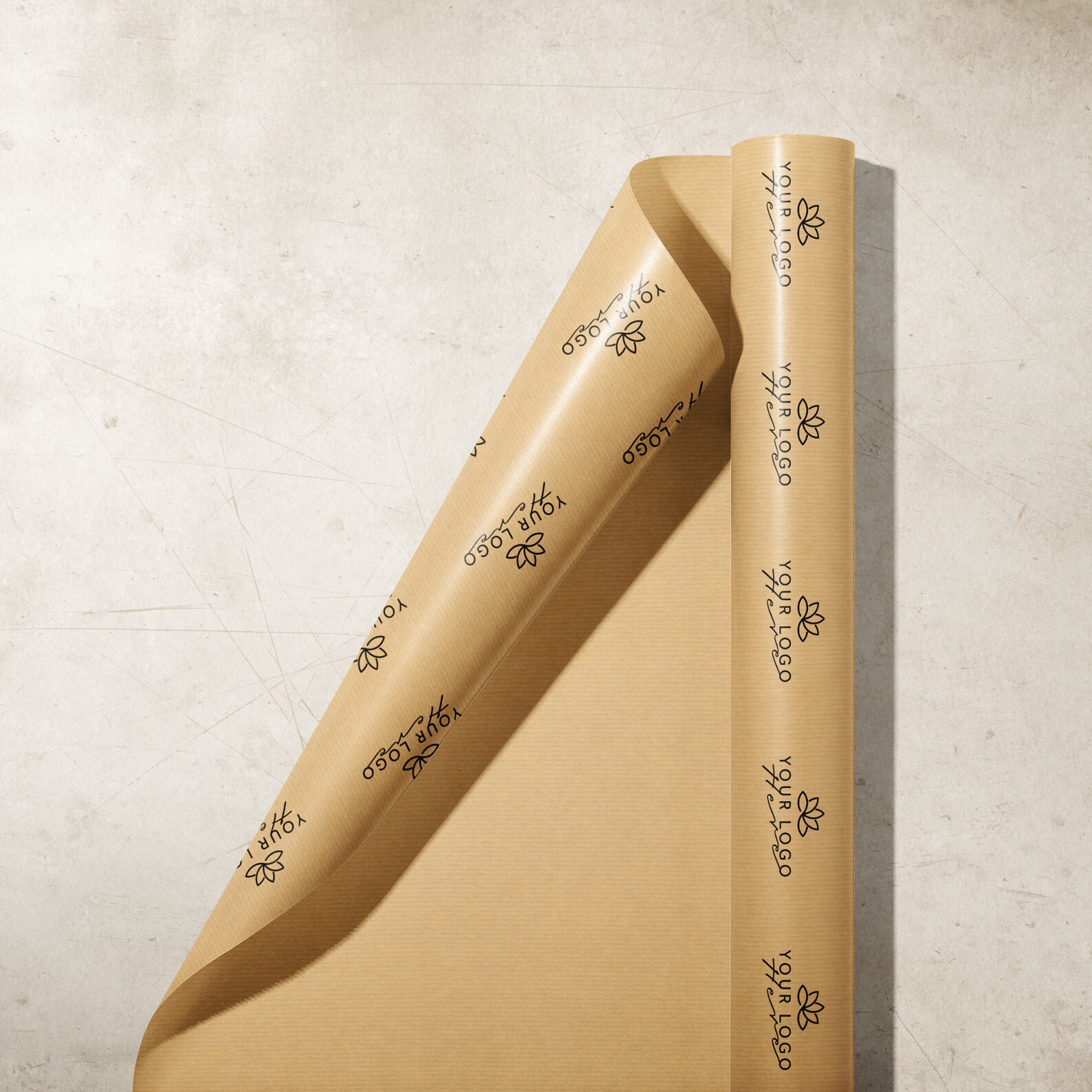 Custom Logo Printed Kraft Wrapping Paper Brown Recycled Paper Kraft ...