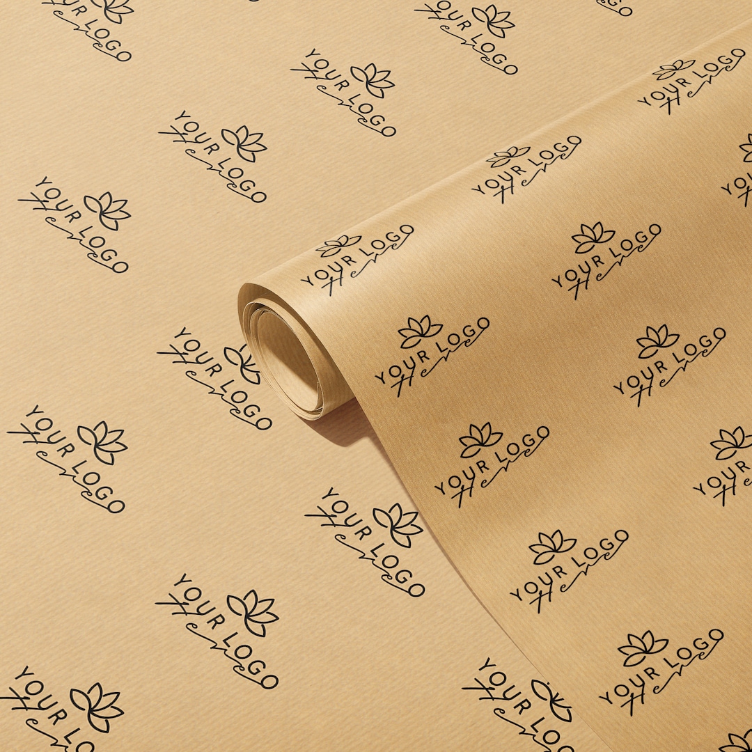 Custom Logo Printed Kraft Wrapping Paper Brown Recycled Paper Kraft ...