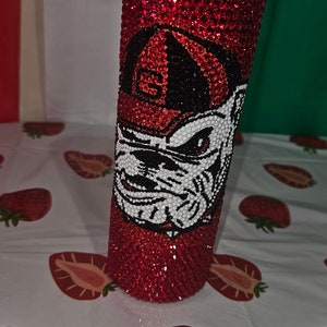 Old School Georgia Bulldog Logo 20 Oz Rhinestone Tumbler - Etsy