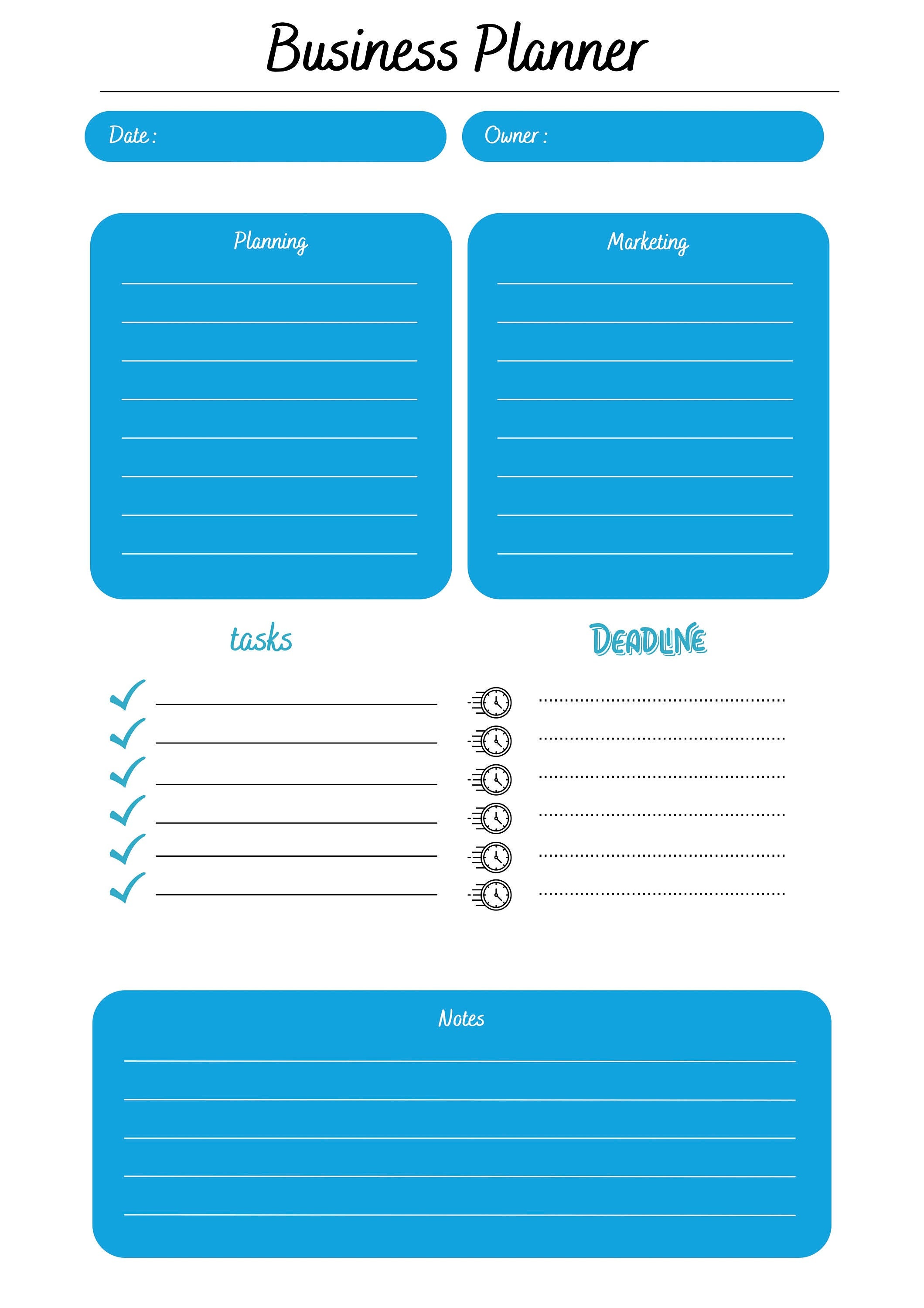 Printable Business Planner - Etsy