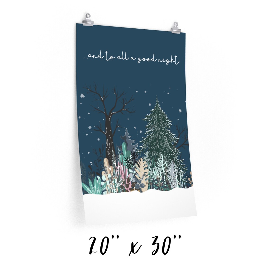 And to All a Goodnight Wall Art Print Christmas Home Decor - Etsy