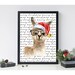 Merry Christmas Llama Art Print | Christmas Wall Decor | Simply ...