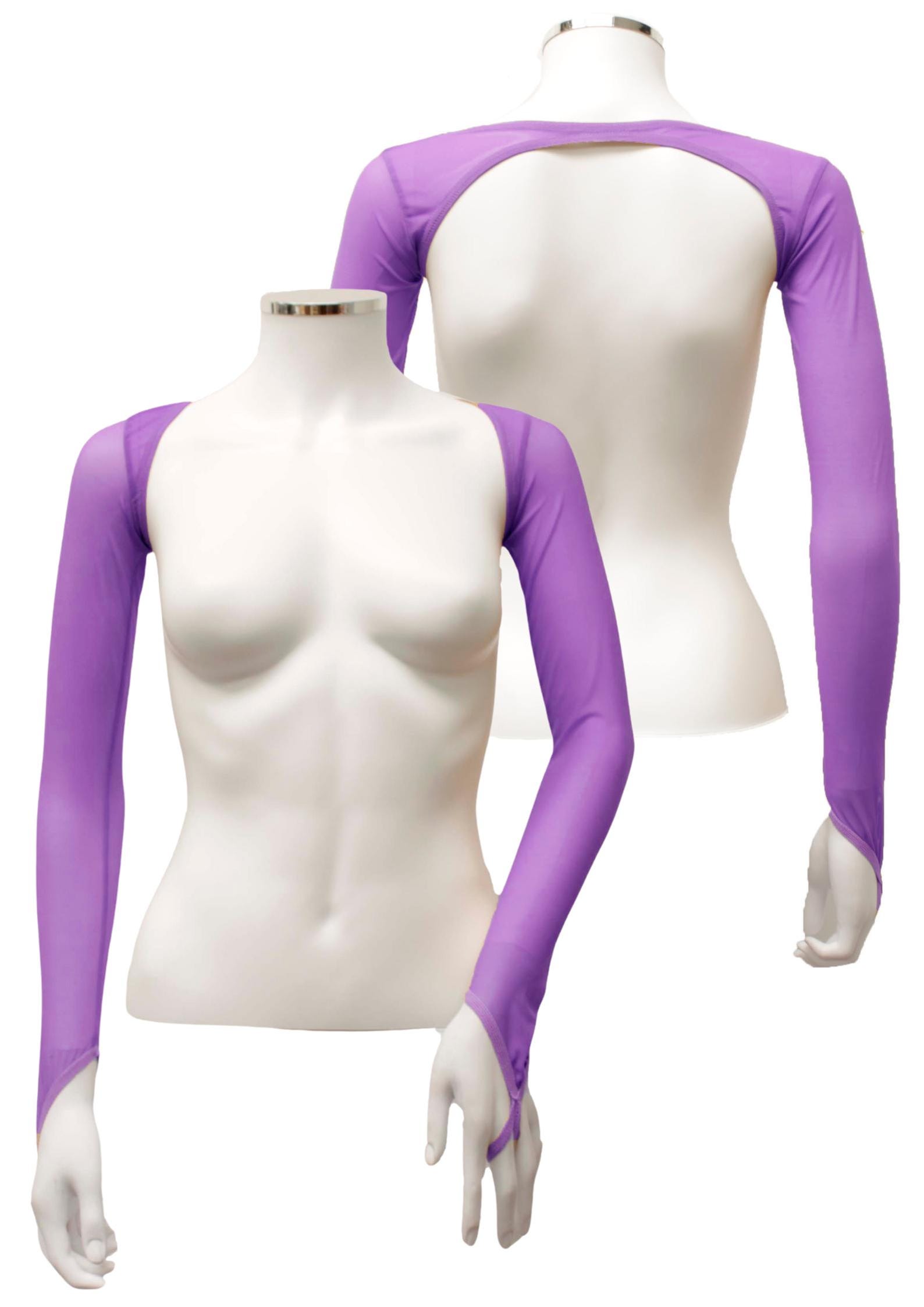 Backless Shrug Sleeves Belly Dance Body Stocking Costume Arms Open Back ...