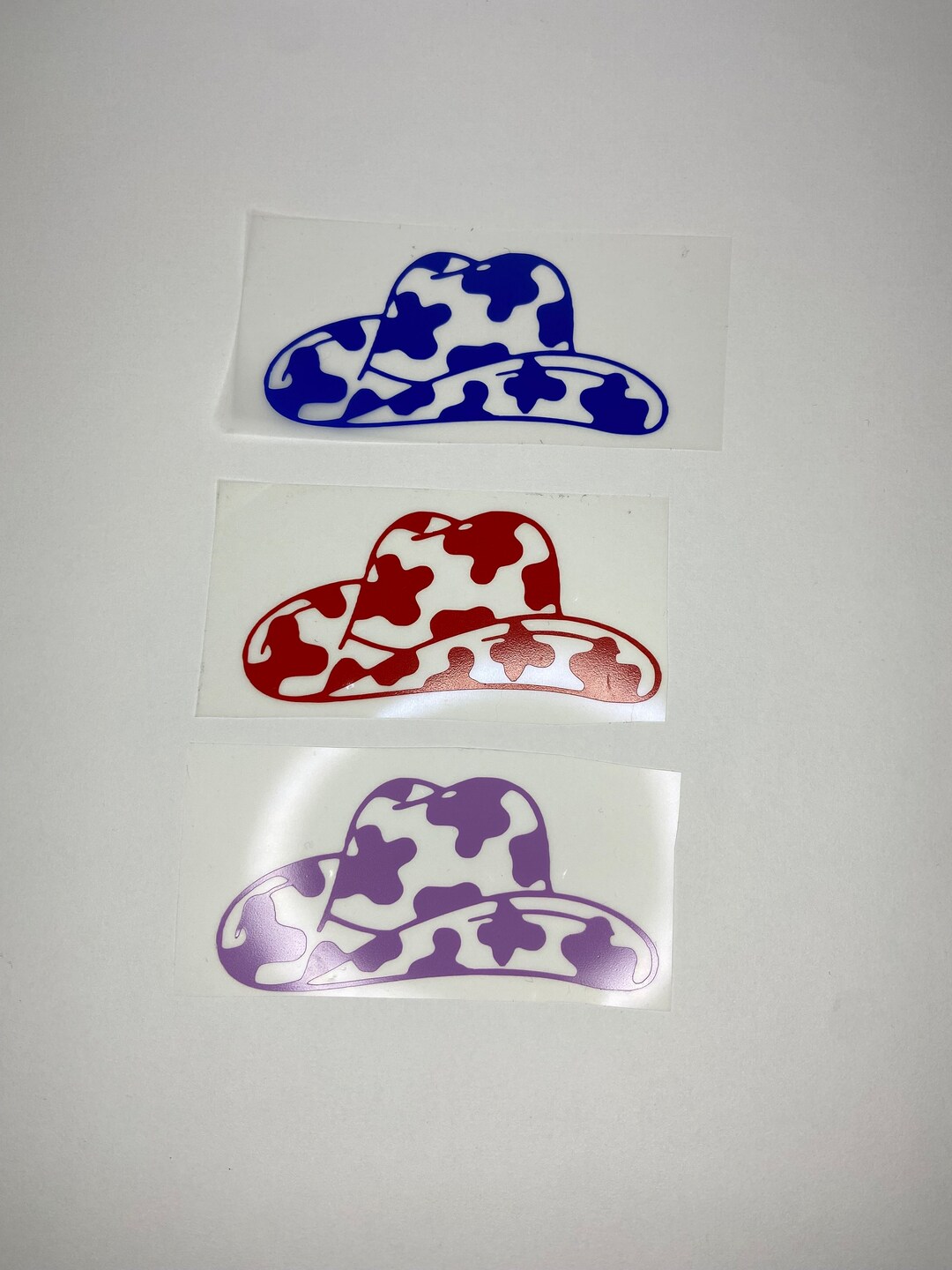 Cow Print Cowboy Sticker - Etsy